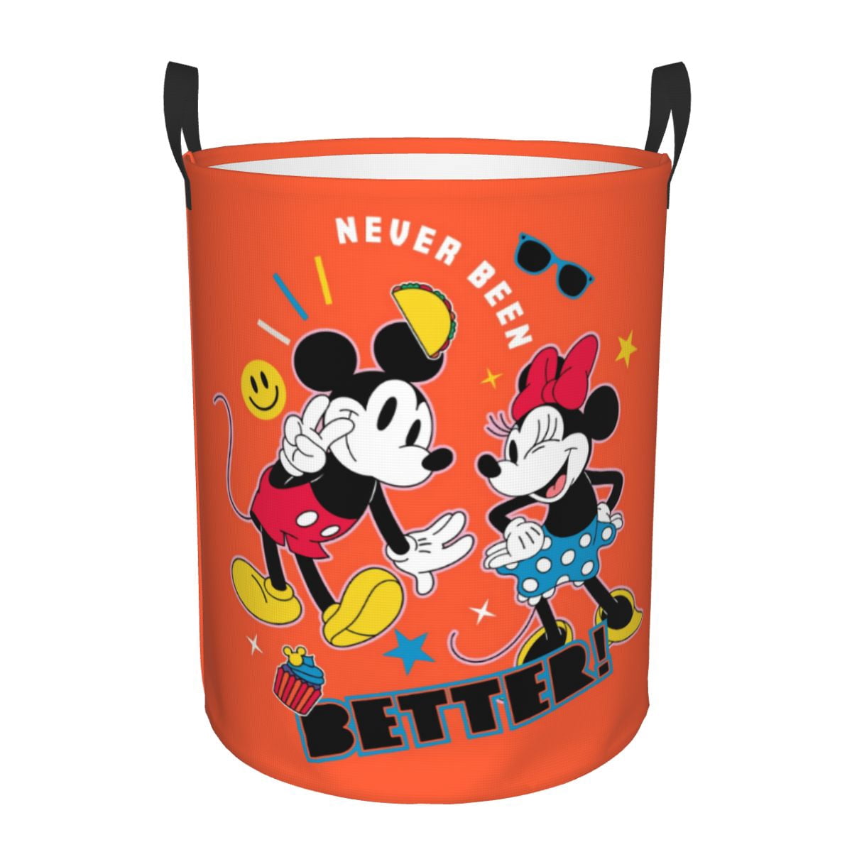 Anime Mick-ey Cartoon Laundry Basket Foldable Large Clothing Storage ...