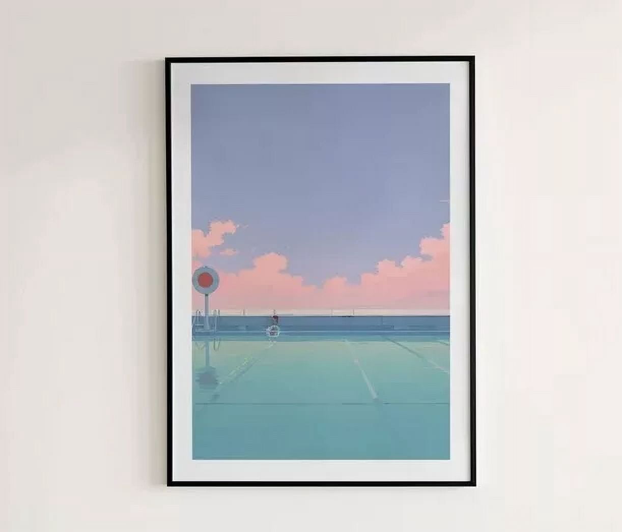 Anime Minimalist Swimming Prints Anime Pool Swim Home Decor Vintage Art ...