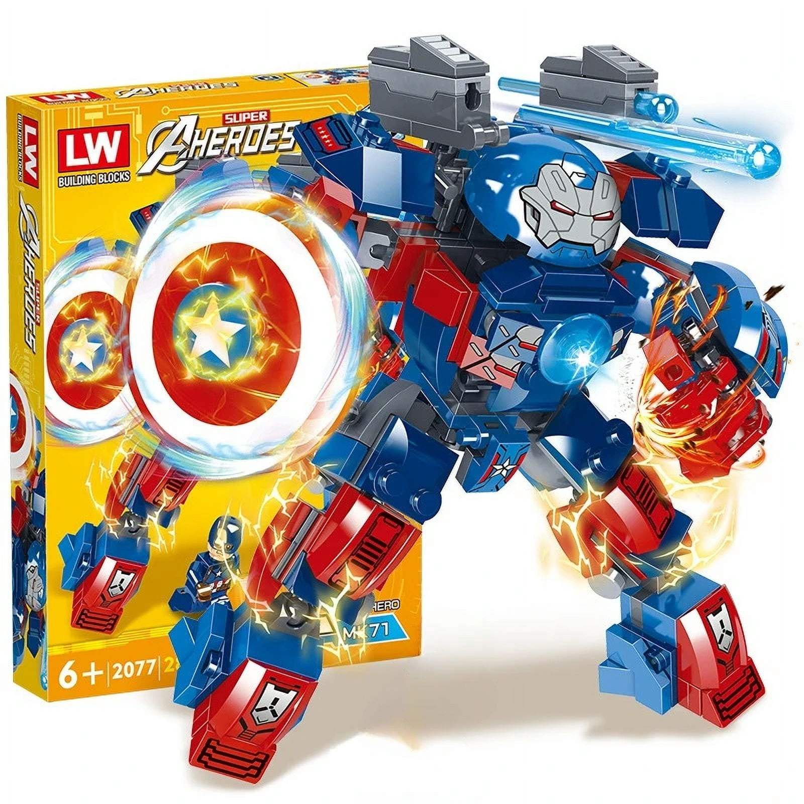 Anime Model Brick Lewan 2077 Steel Mech American Team Killer Assembled ...