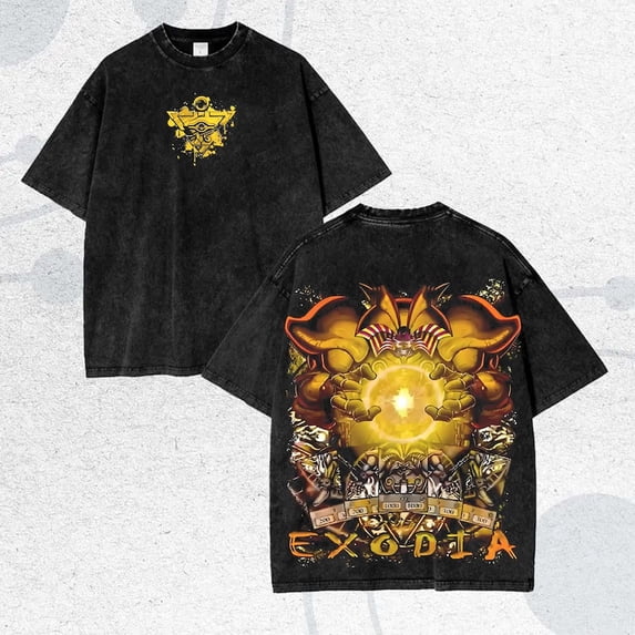 Anime Monster Card Graphic Tee Vintage Otaku Streetwear Unisex Cotton ...