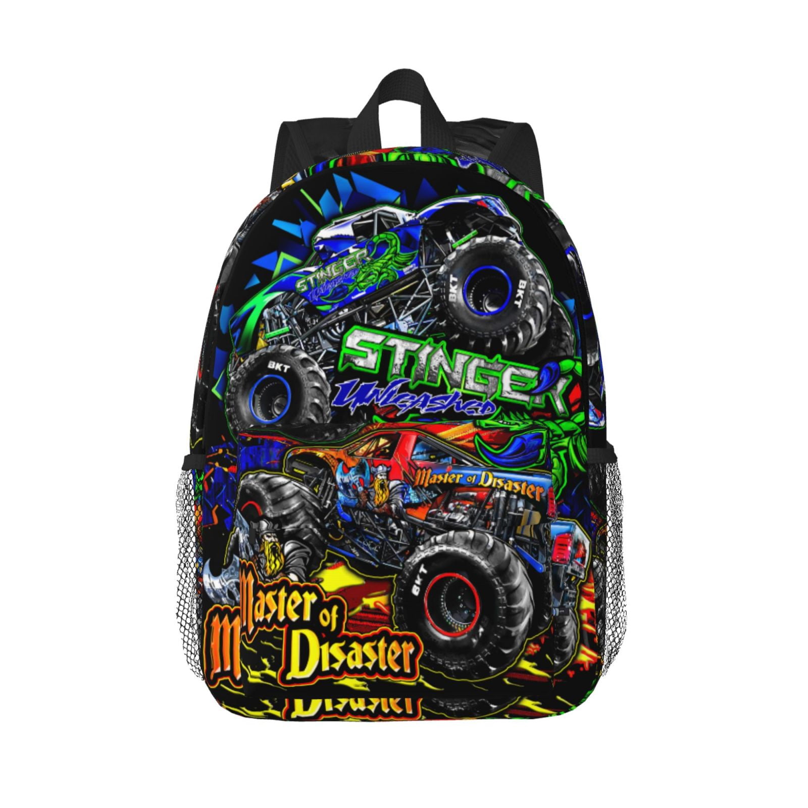 Anime Monster Truck Jam Backpacks Lightweight Casual Bookbags Travel ...