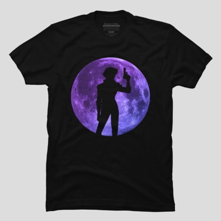 Anime Moon Inspired Design with a Celestial and a Space Themed T-Shirt ...