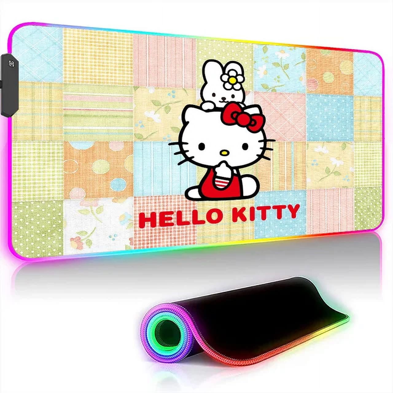 Anime Mouse Pad 900x400 Hello K-kitty Mousepad Rgb PC Gamer Cabinet Big ...