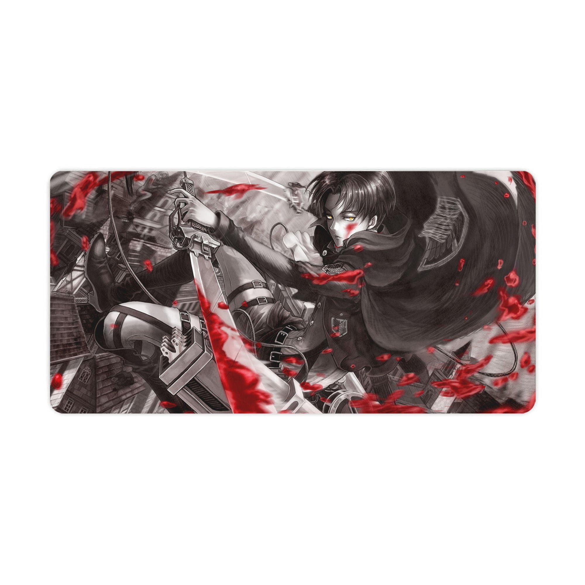 Anime Mouse Pad Large 15.7 X 31.5 In, ATTACK ON TITAN Mouse Pad Levi ...