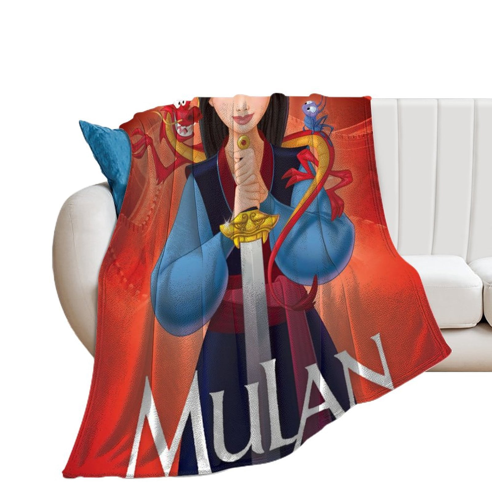 Anime Mulan Throw Blanket Pink Blanket Soft Flannel Throws for Girl ...