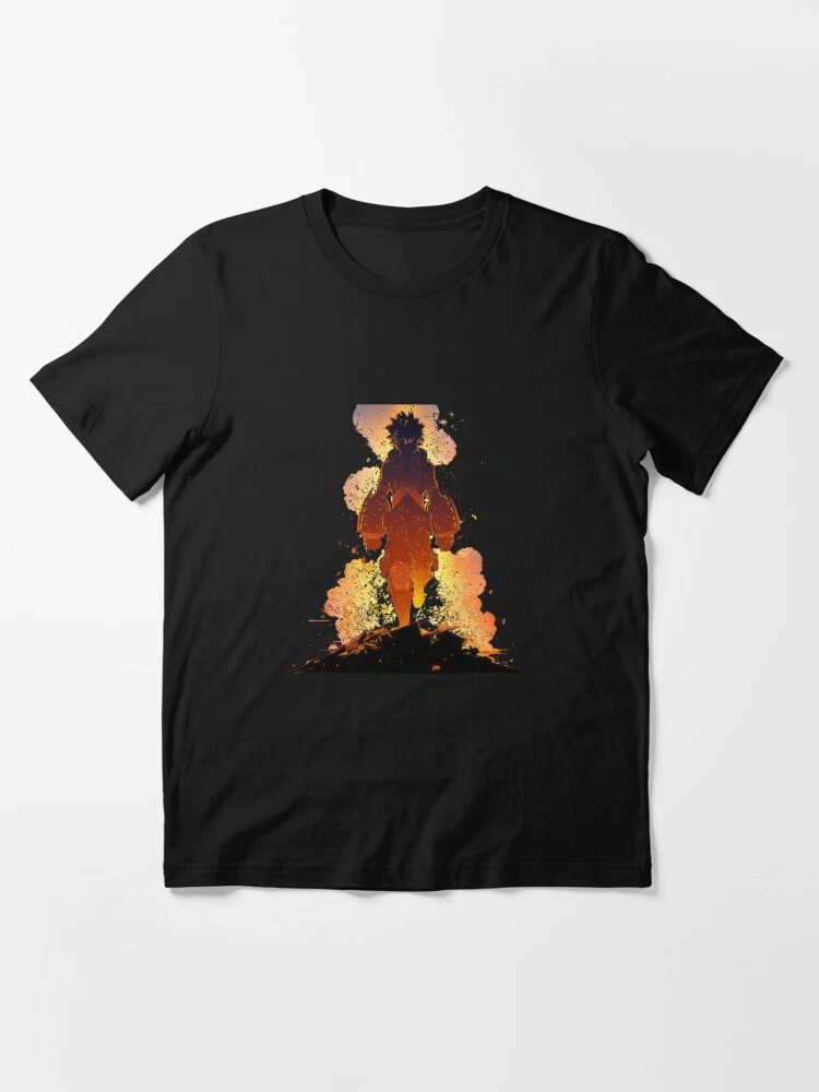 Anime My Hero Academia Bakugo Explosion Shadow Black T-shirt Size S-5XL ...