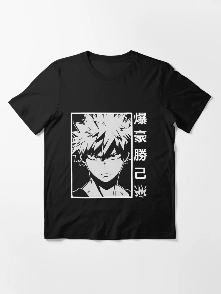 Anime My Hero Academia Bakugo: Minimalist Explosion Black T-shirt Size ...