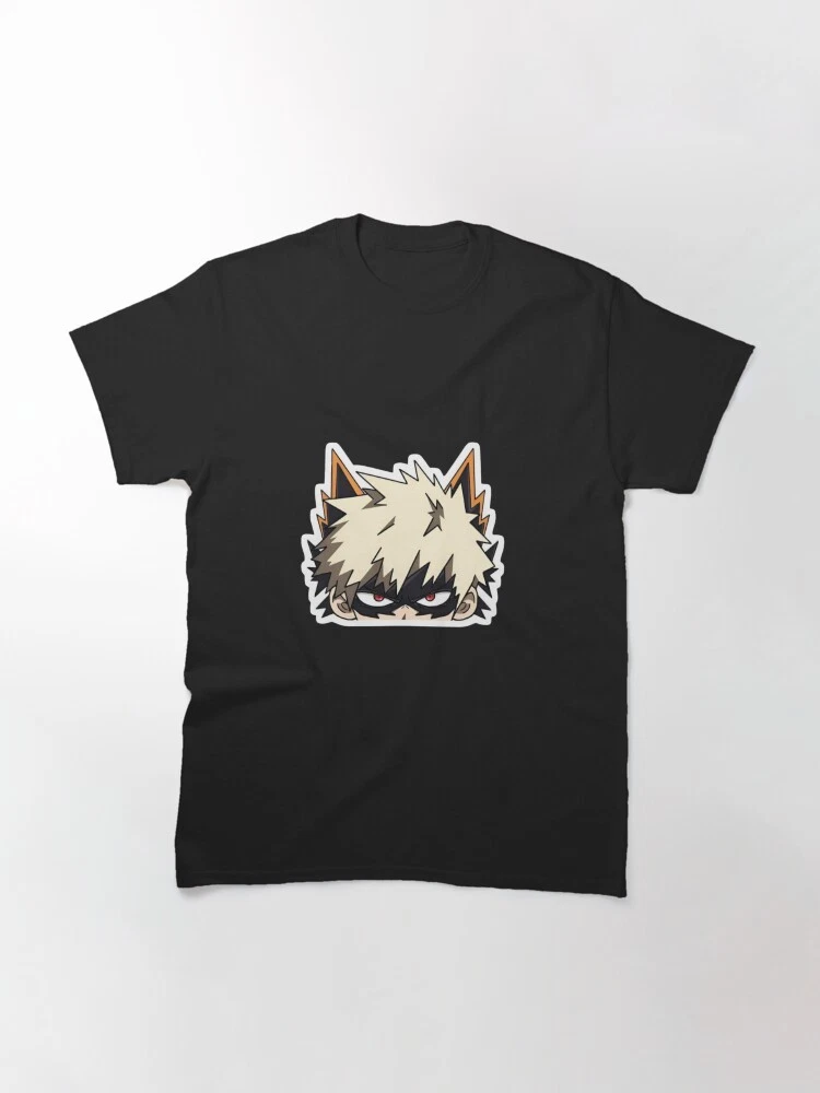 Anime My Hero Academia Fierce Explosive Rival Mask Black T-shirt Size S ...