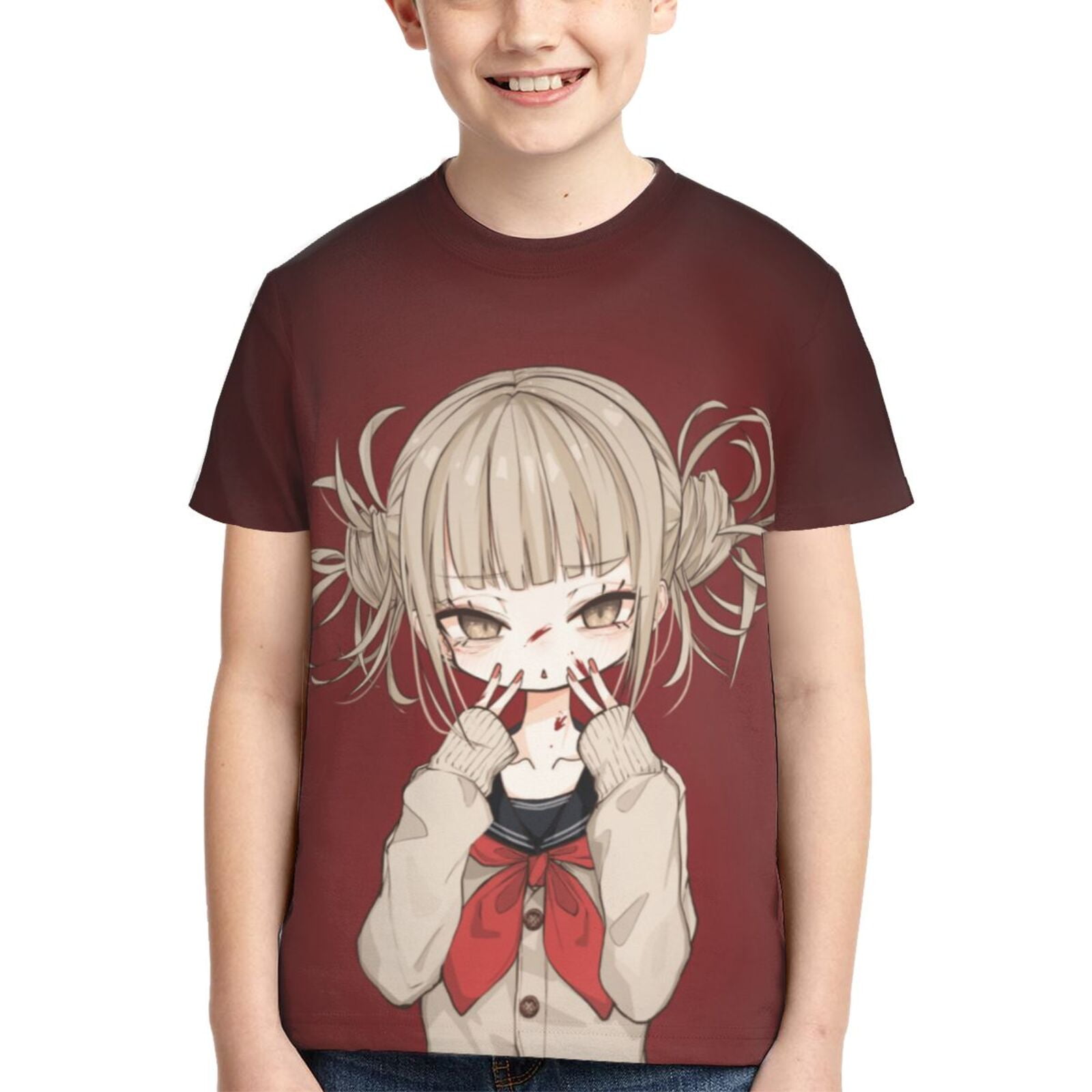 Anime My Hero Academia Himiko Toga Youth Unisex T-Shirt Crewneck Short ...