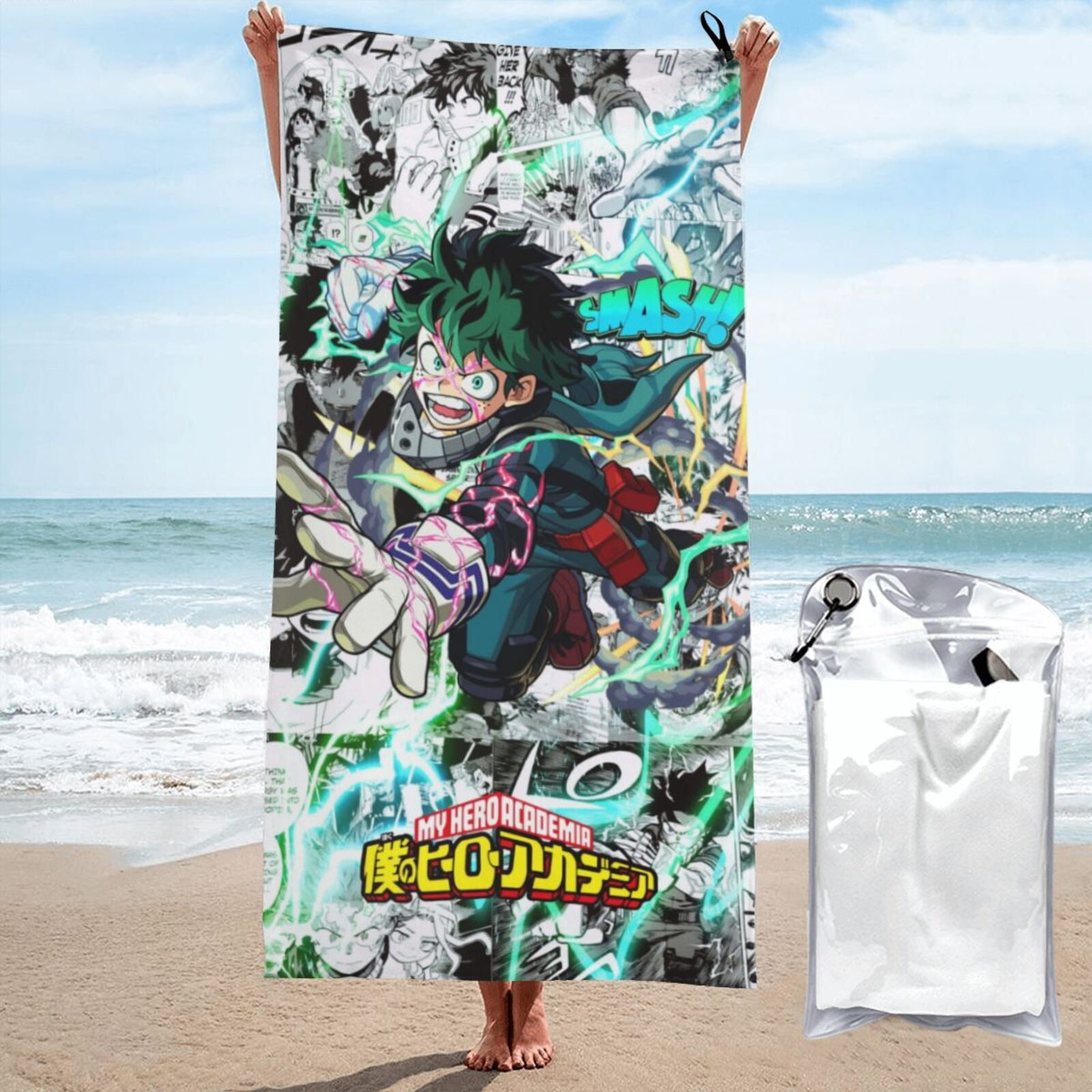 Anime My Hero Academia Izuku Midoriya Quick Dry Bath Towel Lightweight ...
