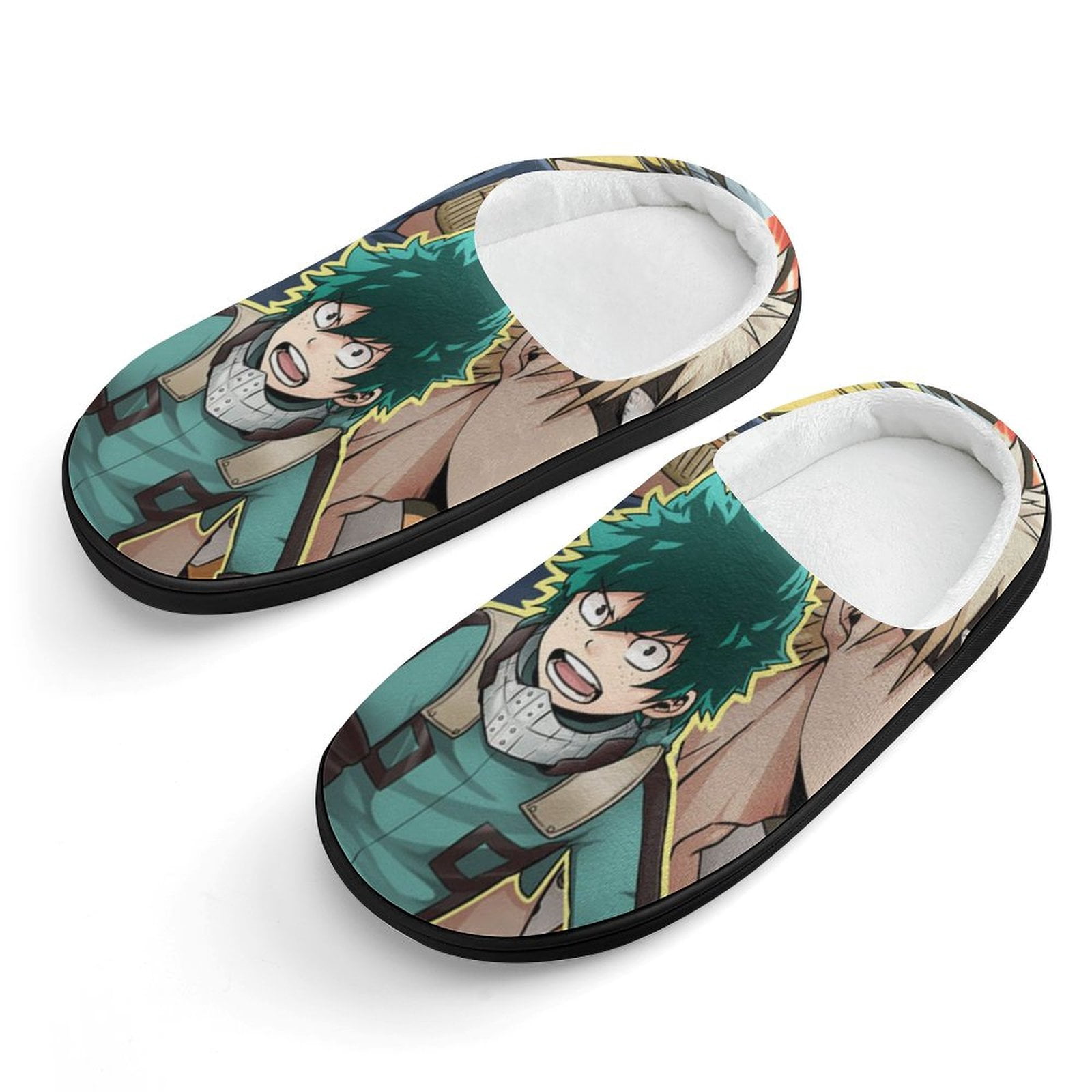 Anime My Hero Academia Kid's Cotton Slippers Winter Warm Soft Plush ...