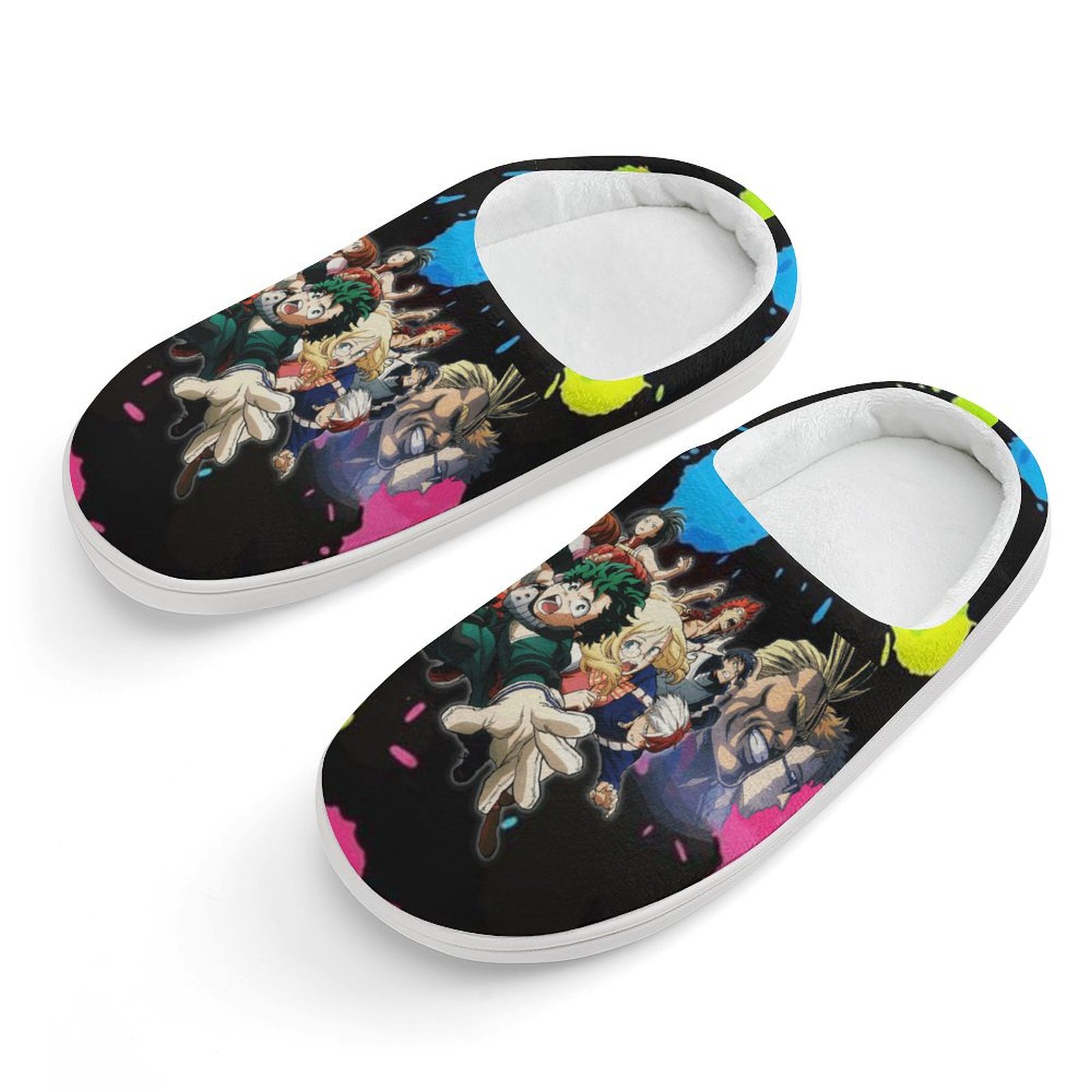 Anime My Hero Academia Kid's Cotton Slippers Winter Warm Soft Plush ...