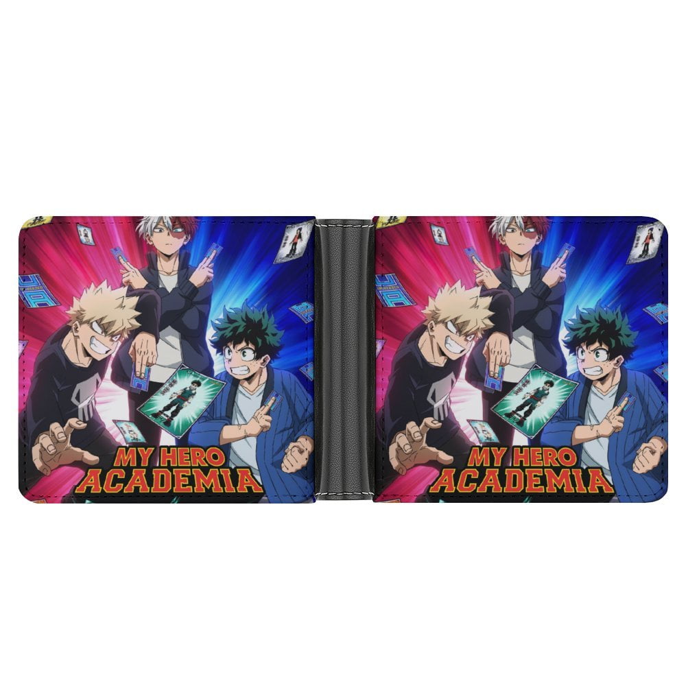 Anime My Hero Academia PU Leather Bifold Wallet Money Organizers Gift ...