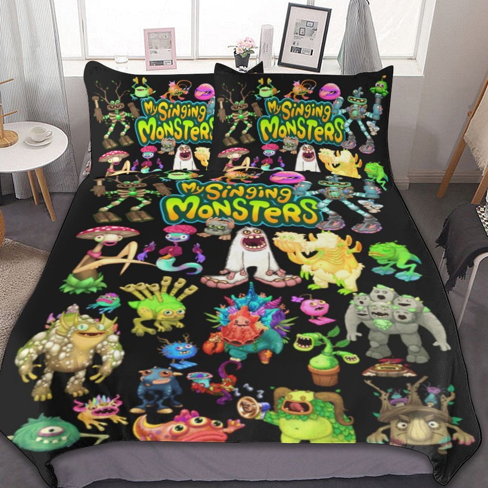 Anime My Singing Monster Bedding Sets 3 Pieces, Warm Soft Duvet Cover ...