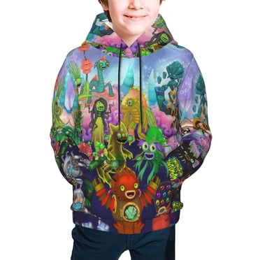 Kids Anime My Singing Monster Hoodie Novelty 3D printed Hooded Pullover ...