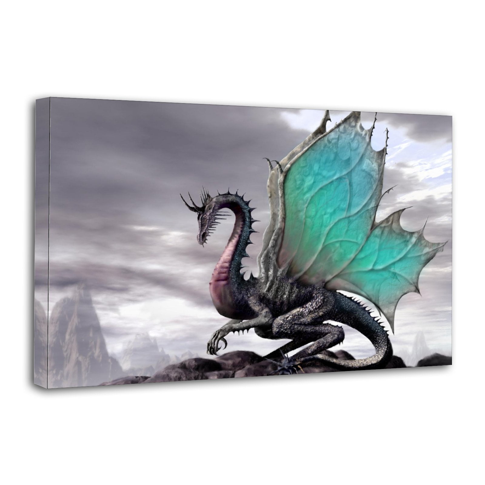 Anime Mythical Dragon Canvas Wall Art Prints Poster Gifts Photo Picture ...