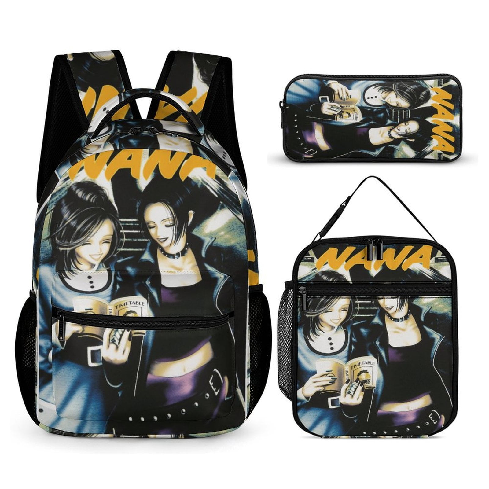 Anime NANA Poster 3 PC Backpack Set Casual School Bag Daypack with ...