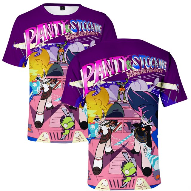 Anime NEW PANTY AND STOCKING Tee Merch Women Men Fashion Casual T ...