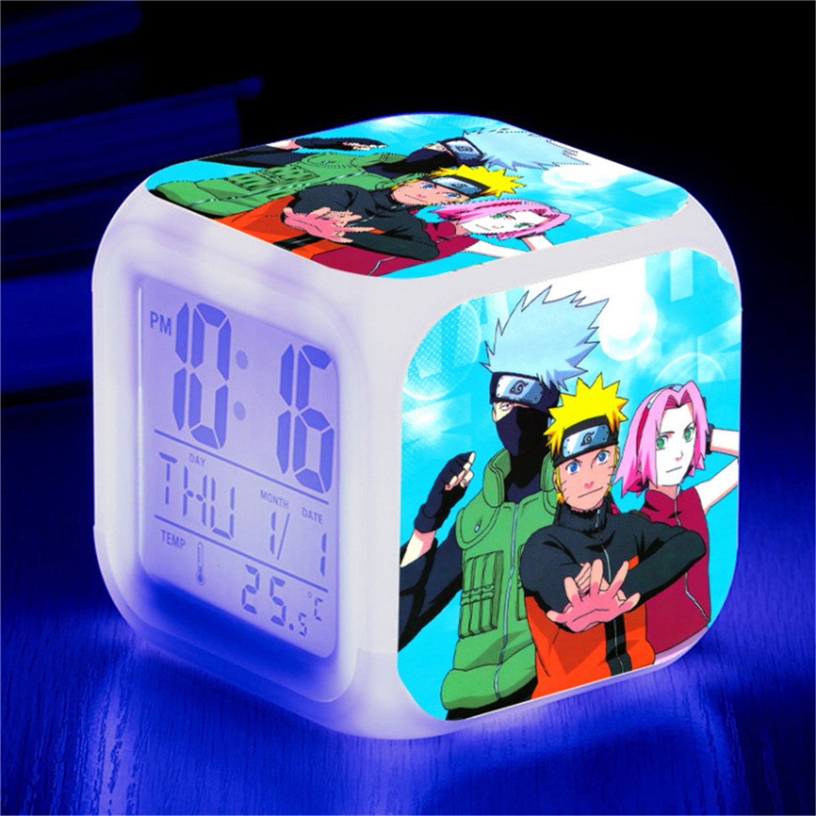 Anime Naruto Alarm Clock Akatsuki Itachi Kakashi Cosplay Action Figures ...