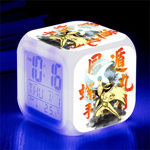 Anime Naruto Alarm Clock Akatsuki Itachi Kakashi Cosplay Action Figures ...