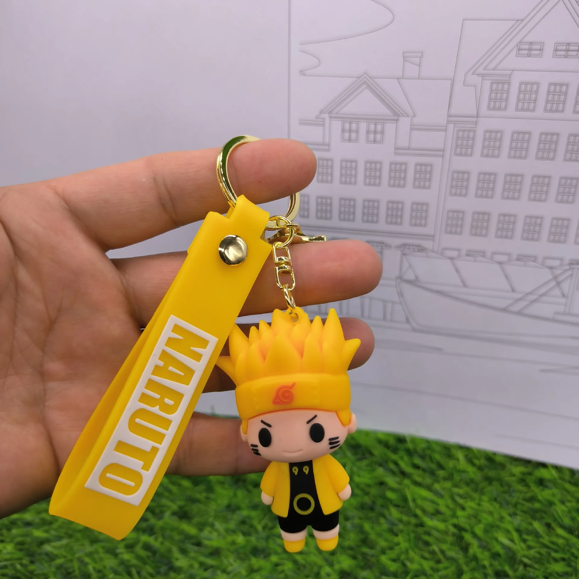 Anime Naruto Cartoon Keychain Toy Haruno Sakura Hatake Kakashi Gaara ...