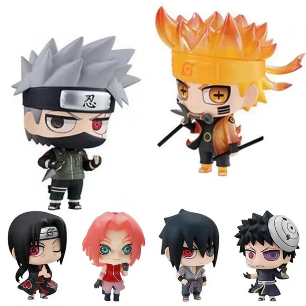 Anime Naruto Figure Toys Set Uzumaki Naruto Uchiha Sasuke Action Anime ...