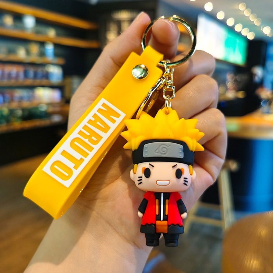 Anime Naruto Keychain Fashion Jewelry Cartoon Figure PVC Keyring ...