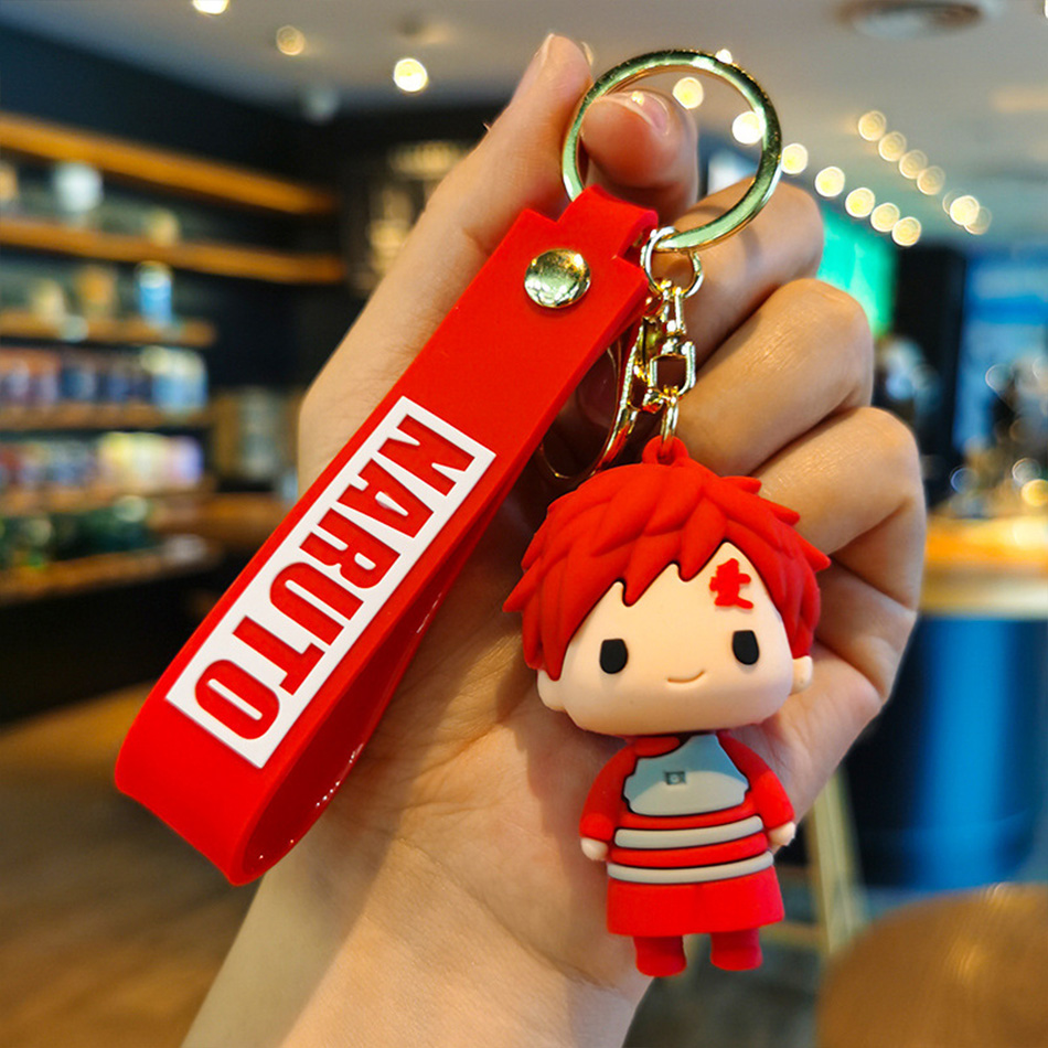 Anime Naruto Keychain Fashion Jewelry Cartoon Figure PVC Keyring ...