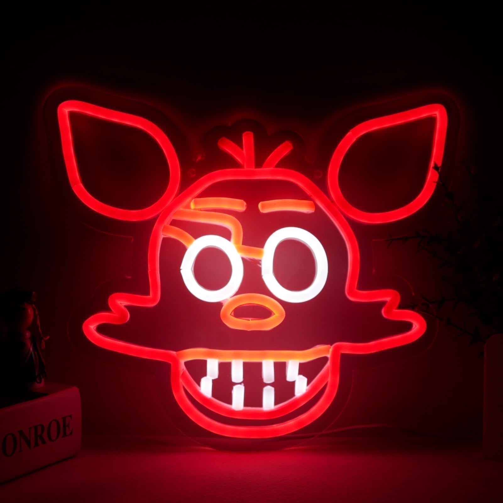 JFLLamp Fnaf Foxy Neon Sign, Red, 12.2x11 inch, USB-powered LED Lights ...