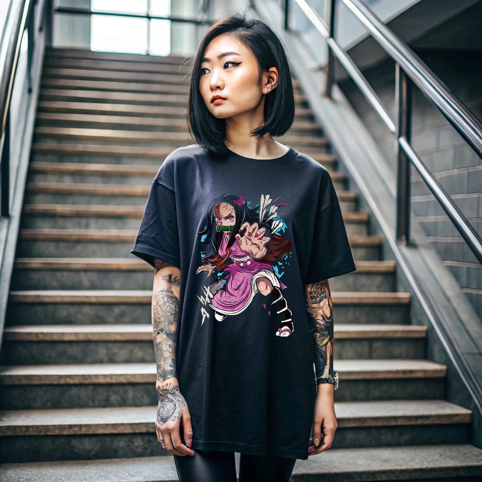 Anime Nezuko Kamado Demon Slayer Mitsuri Kanroji Love Hashira T-shirt ...