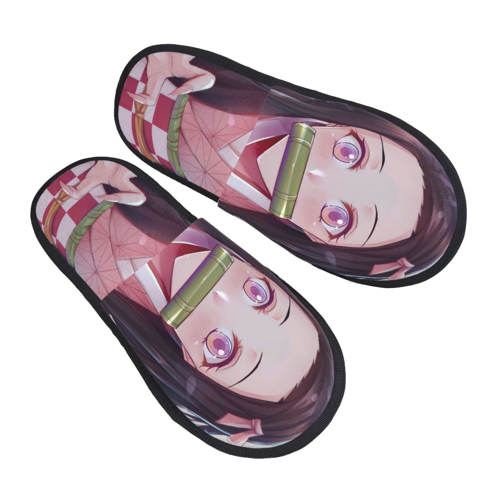 Anime Nezuko Kamado House Slippers Slip-On Indoor Memory Foam House ...