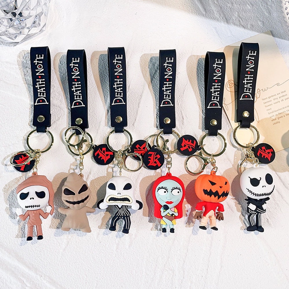 Anime Nightmare Before Christmas Keychain Cartoon Figure Car KeyChain ...