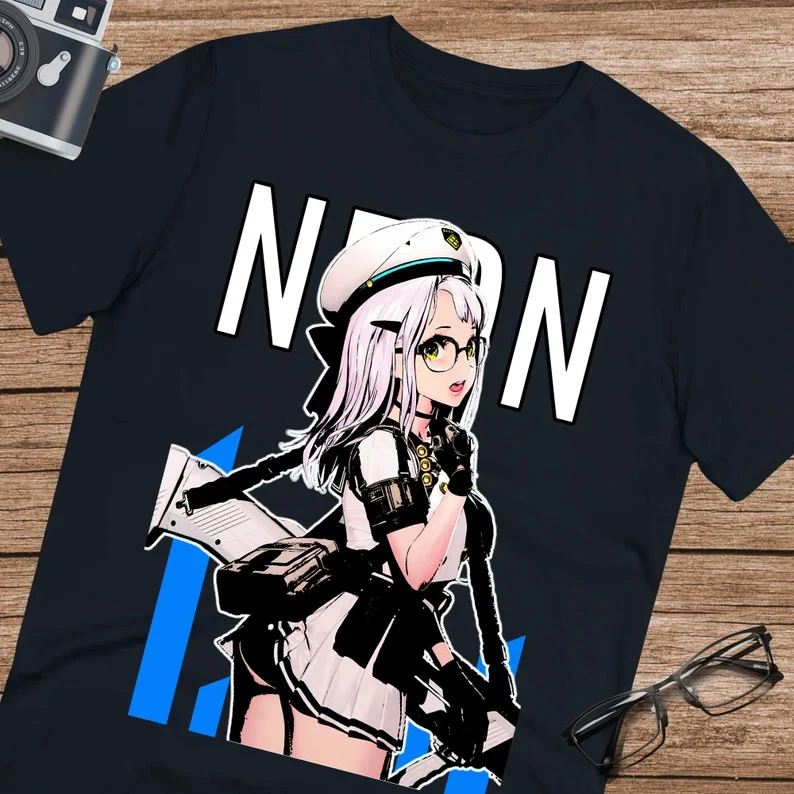Anime Nikke Neon Goddess Of Victory Nikk T Shirt Size S - 5Xl Black ...