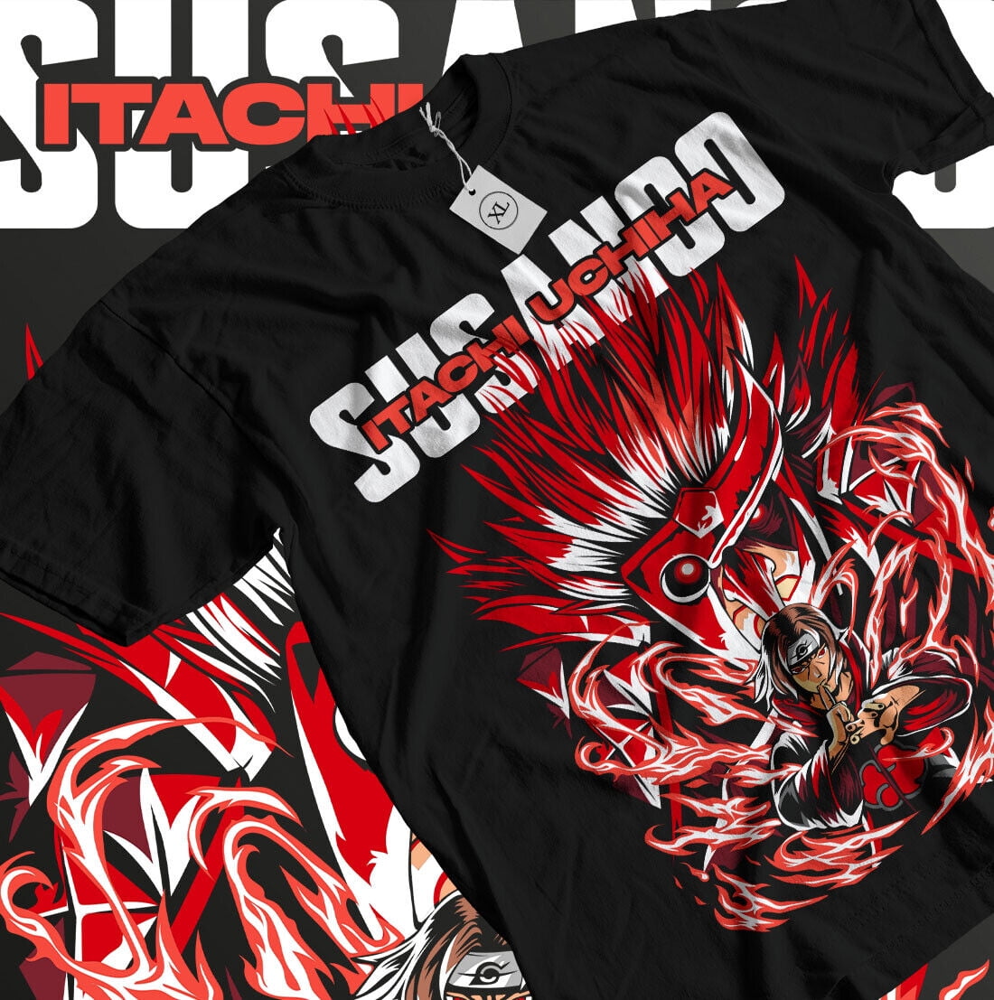 Anime Ninja Shirt Itachi Uchiha Susanoo Pain Inspired Manga Horror Tee ...