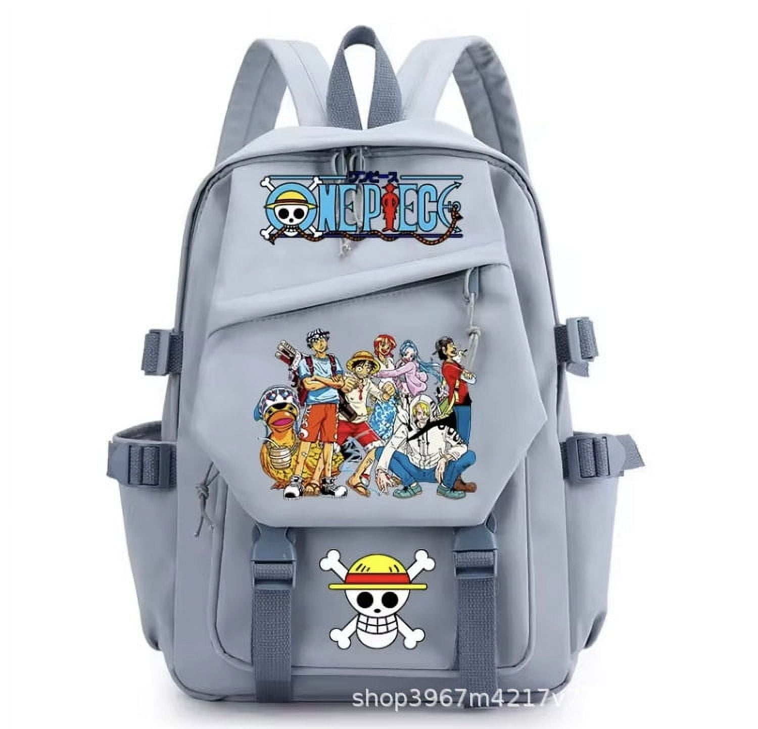 Anime ONE-PIECE Backpack for Teen/Womens/Mens Cartoon Daypack for ...