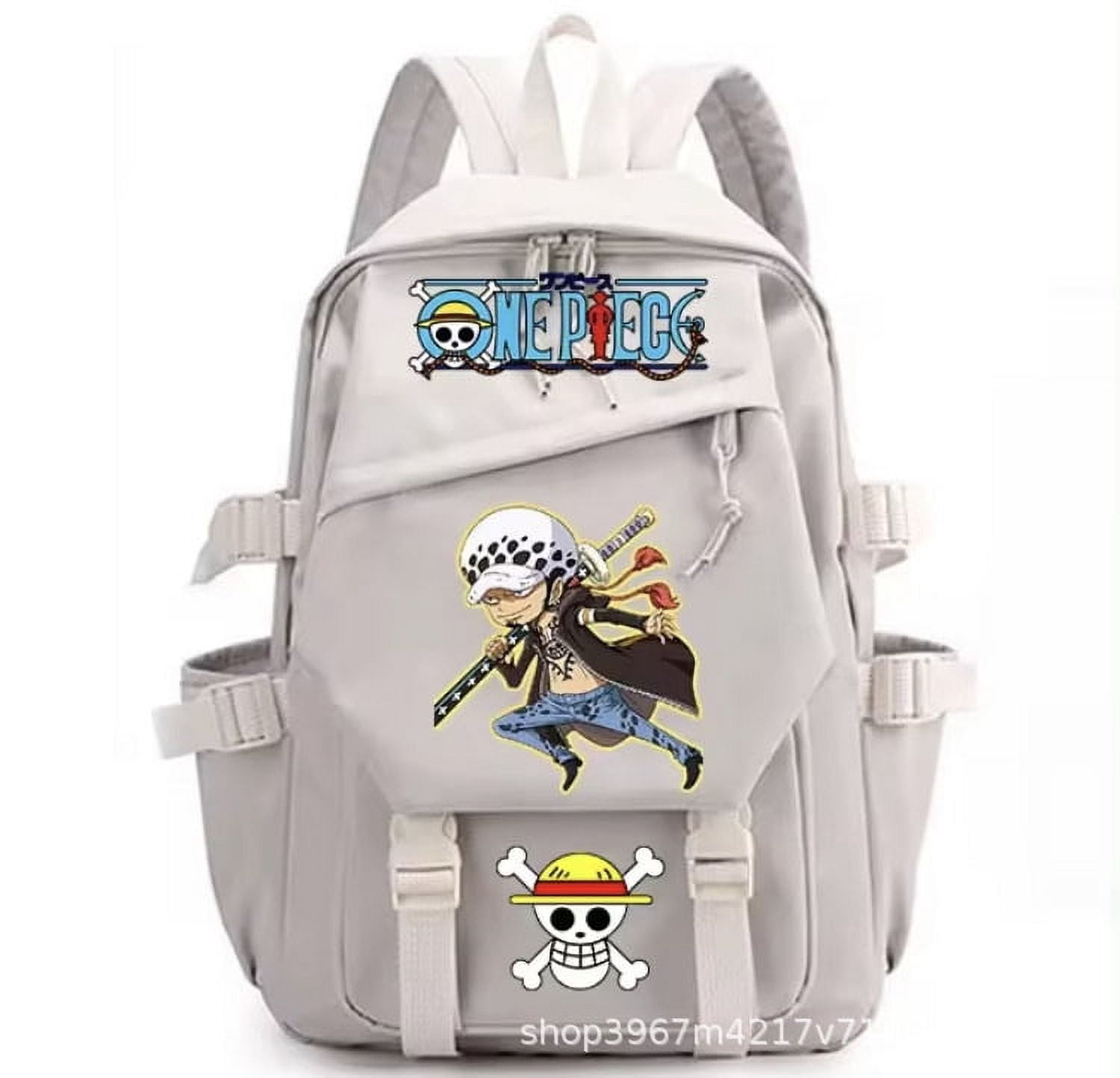 Anime ONE-PIECE Backpack for Teen/Womens/Mens Cartoon Daypack for ...