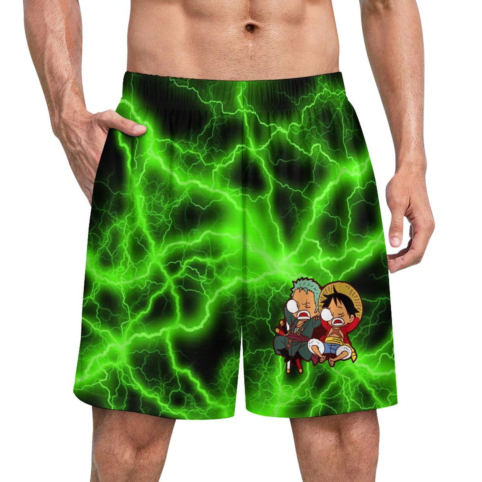 Anime ONE PIECE Men's Shorts 3D Printed Beach Shorts Pajama Pants with ...