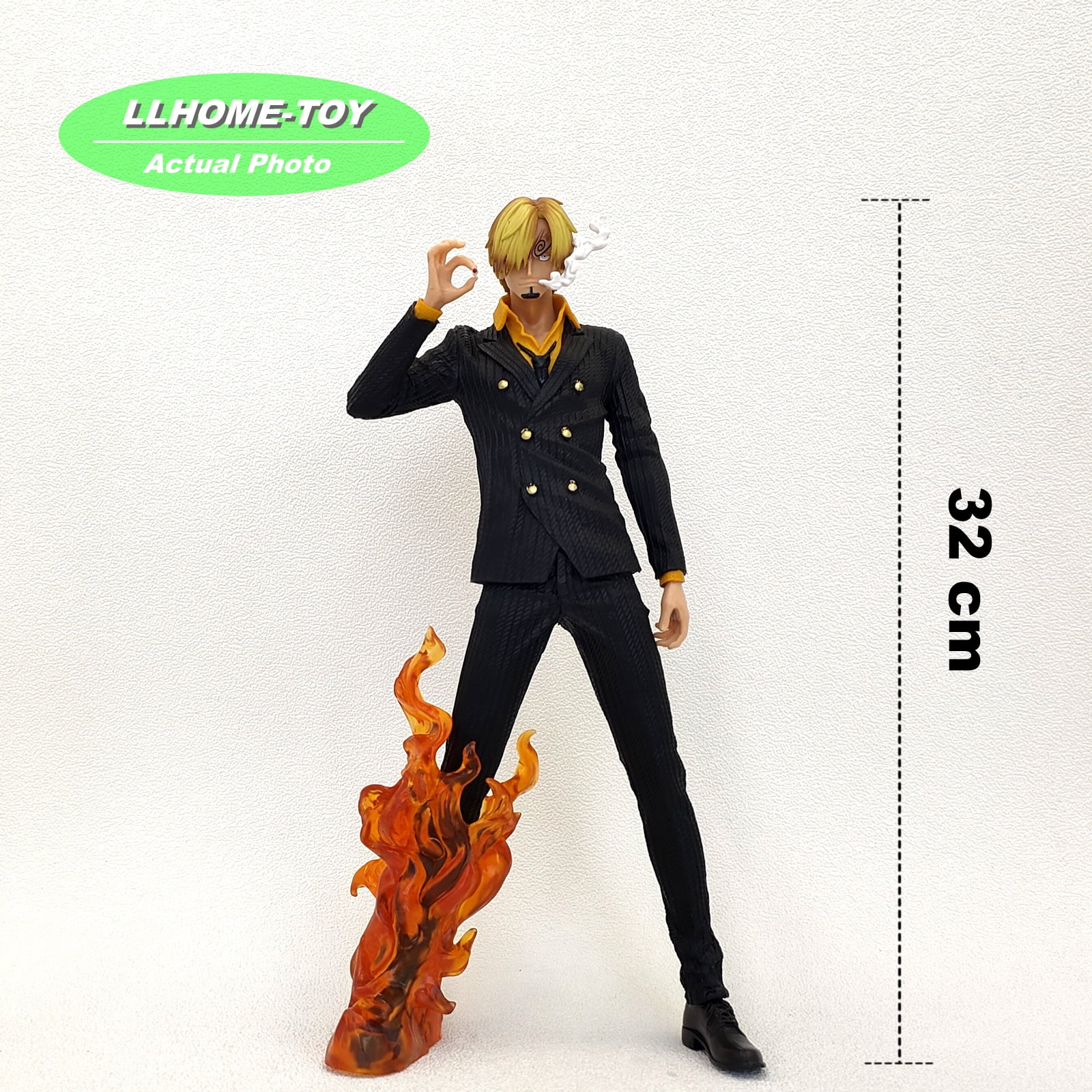 Anime OP Big Vinsmoke Sanji Black suit standing PVC Action Figure ...