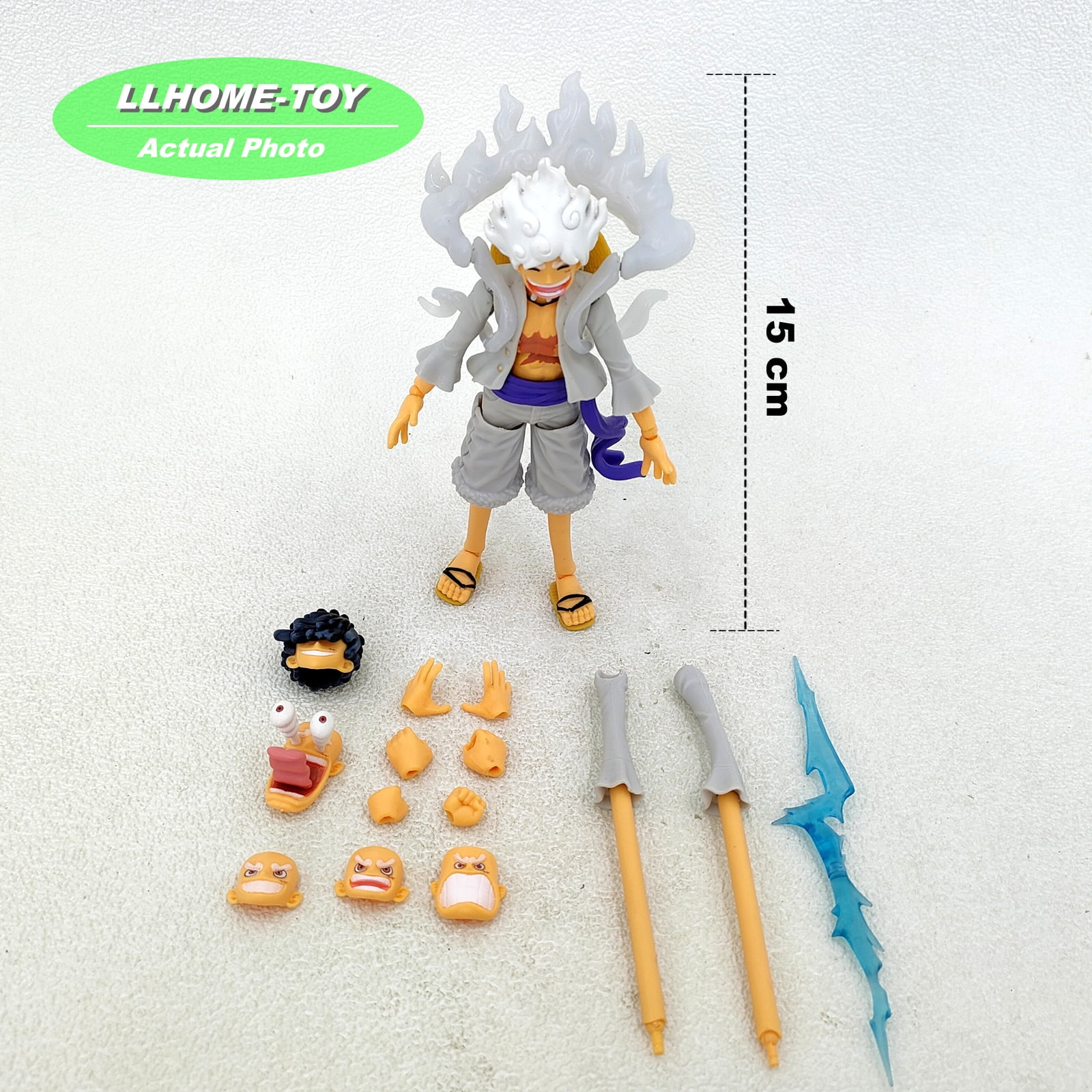 Anime OP Monkey D Luffy Nika Gear 5 moveable action PVC Figure Statue ...