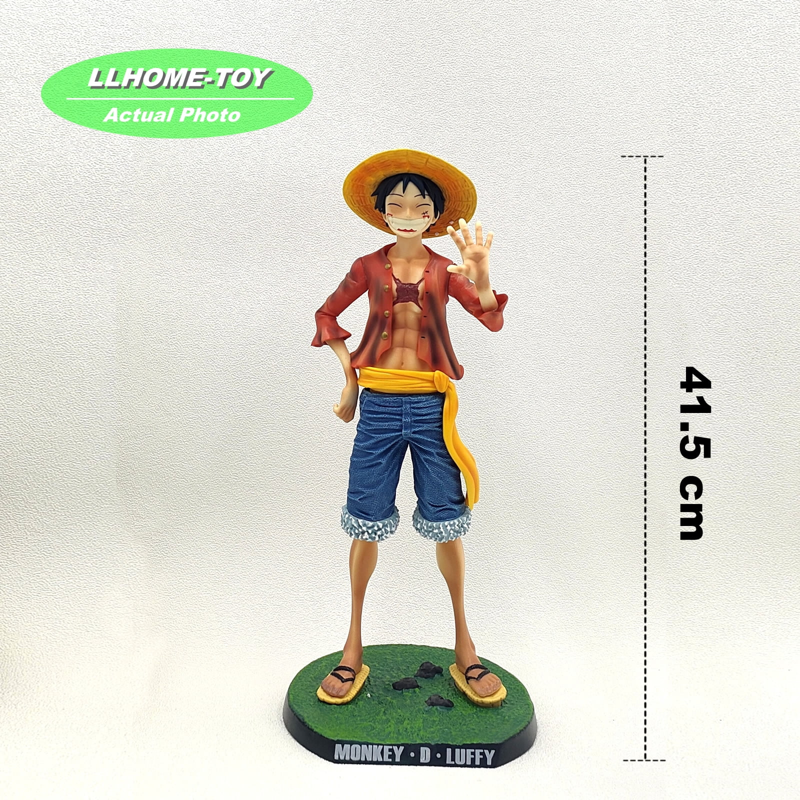 Anime OP Monkey D Luffy Stand Wave Hand Huge PVC Figure Statue Toy Gift ...
