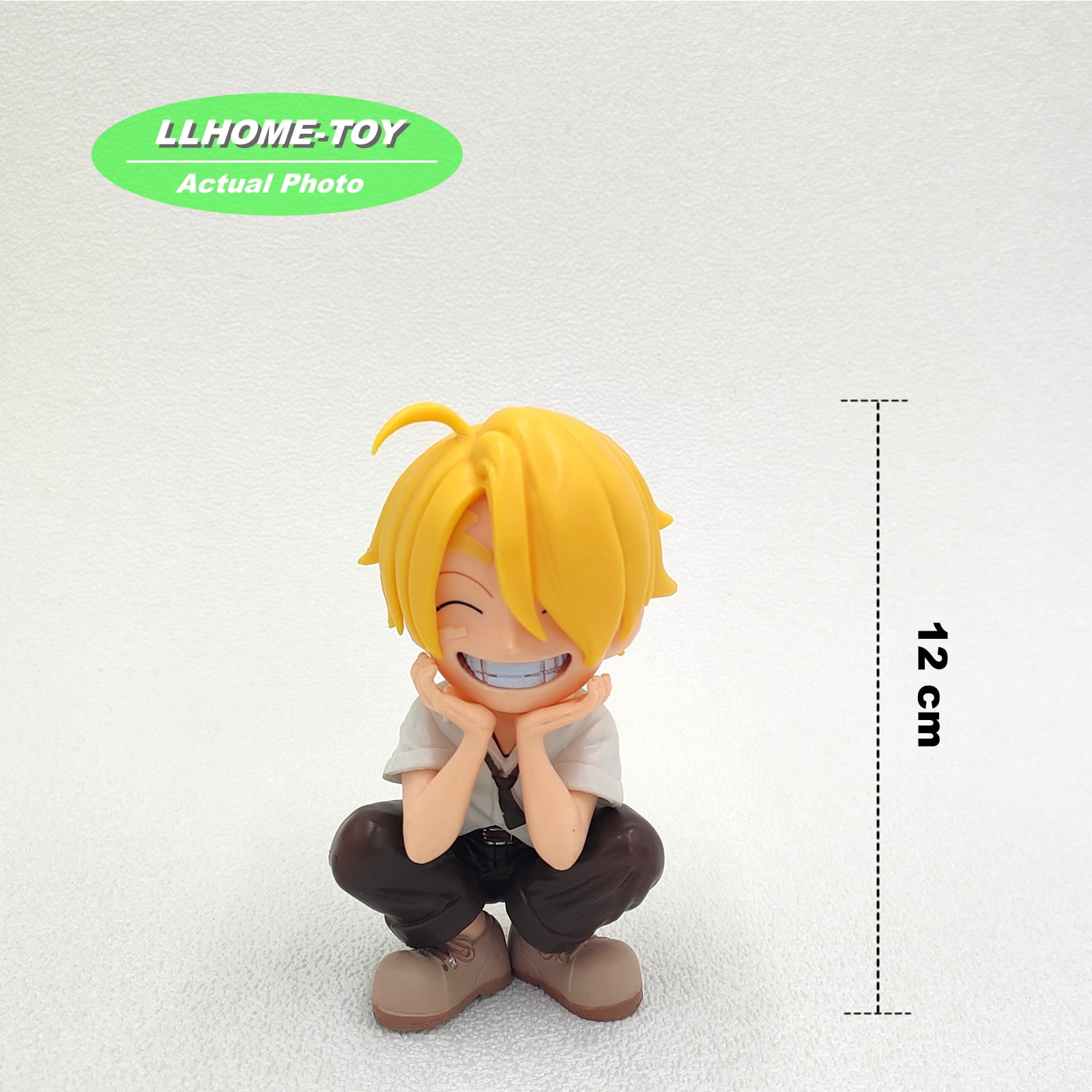 Anime OP Vinsmoke Sanji Sitting Cute Happy PVC Figure Statue Toy Gift ...