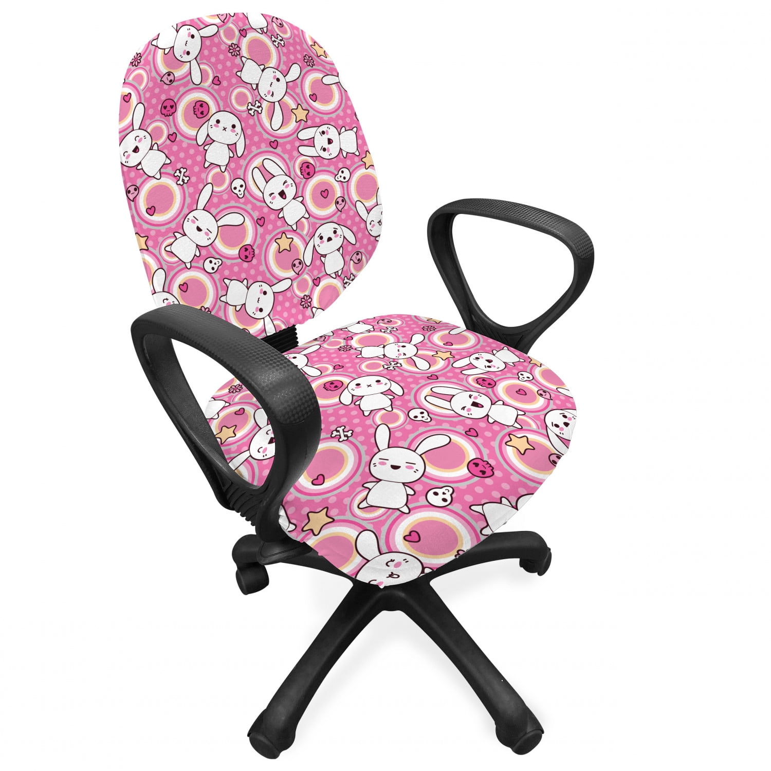 Ambesonne Anime Chair Slipcover, Kawaii Bunnies Decor, Protective ...