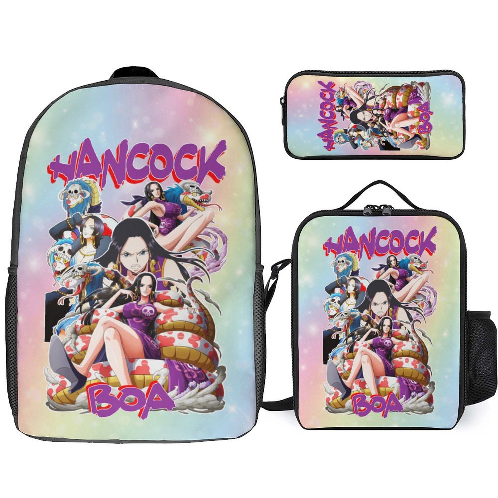 Anime One Piece 3 Piece Set, 17 Inch Backpack, Lunch Bag, And Sundry ...