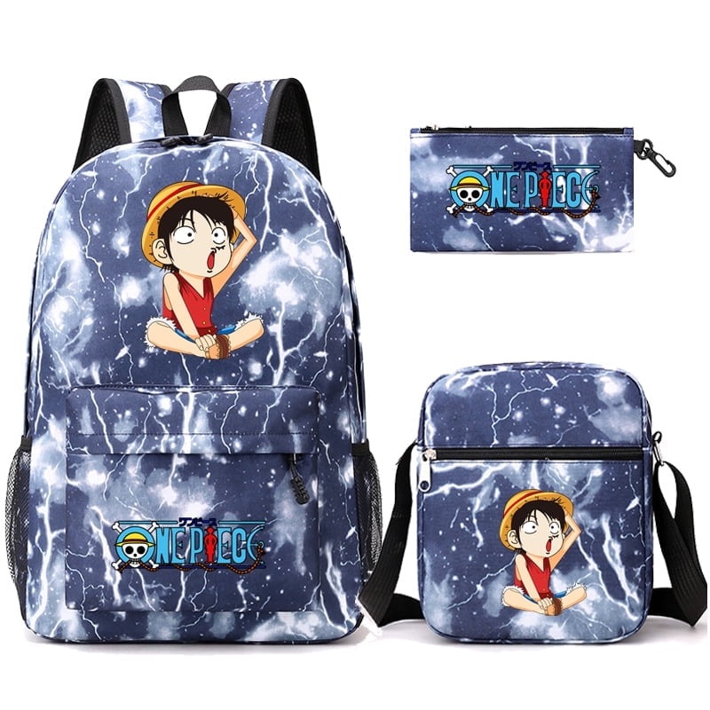 Anime One Piece Backpack Monkey D. Luffy Teenagers Student Schoolbag ...