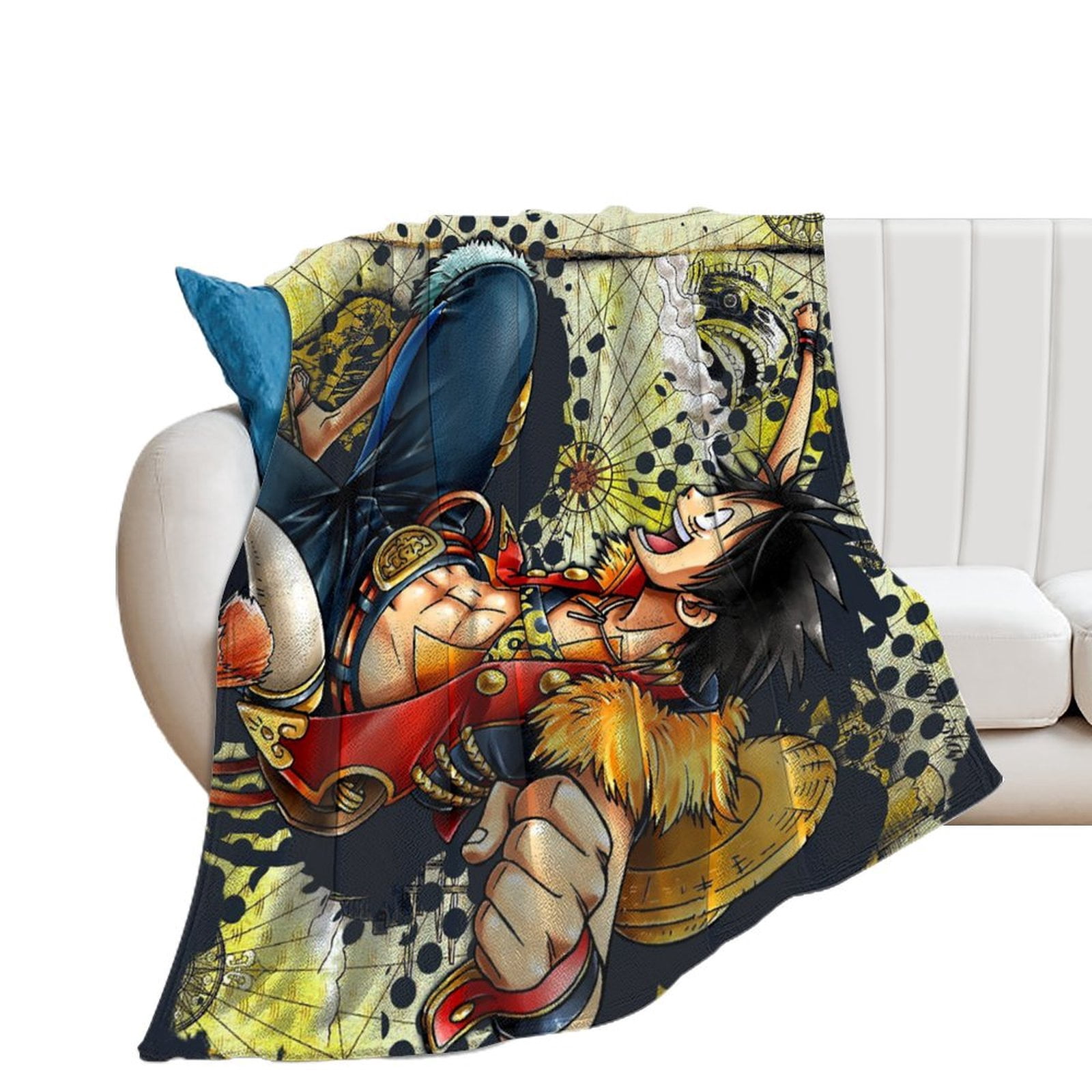Anime One Piece Blanket for Bed Sofa Flannel Throw Blanket One Piece ...