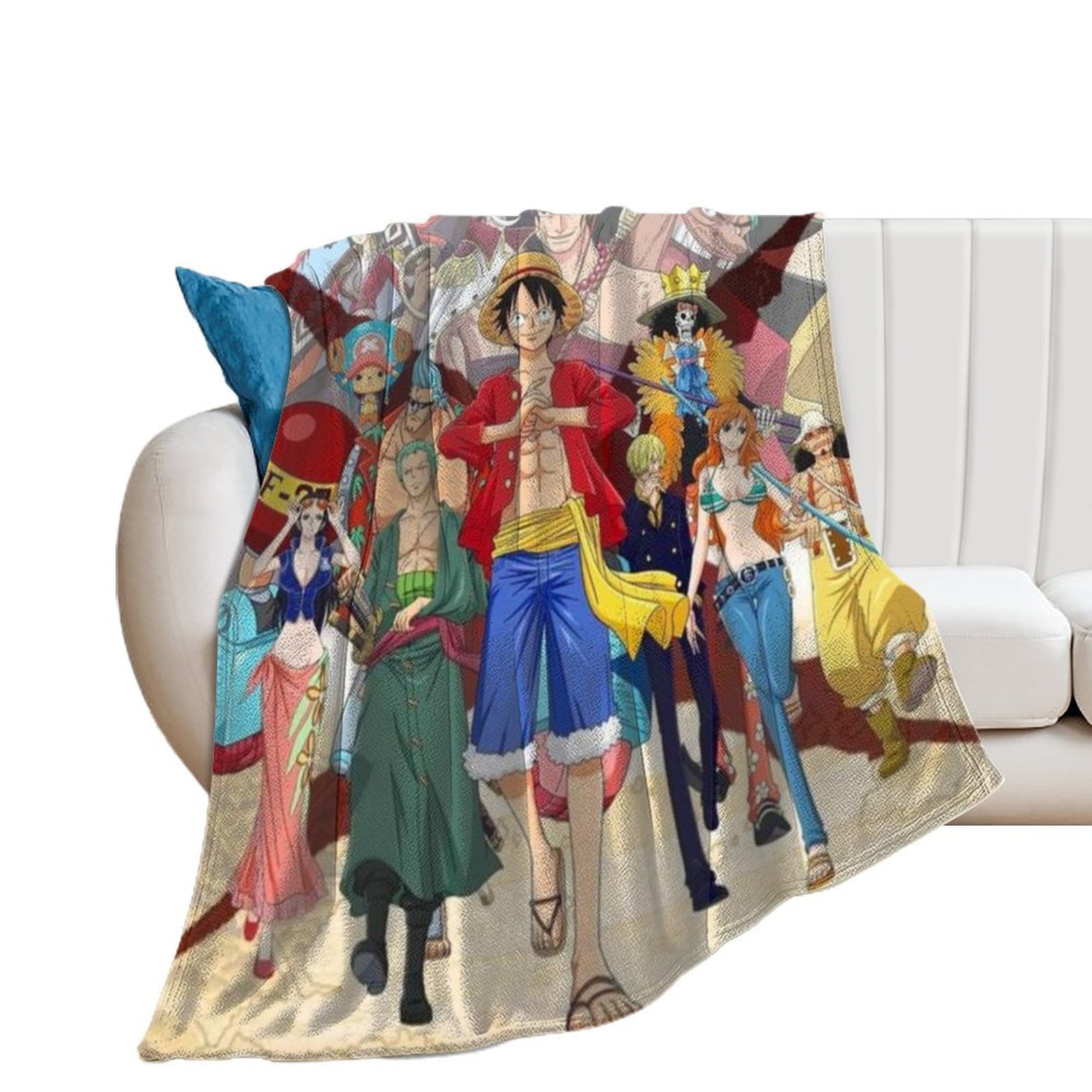 Anime One Piece Blanket for Bed Sofa Flannel Throw Blanket One Piece ...