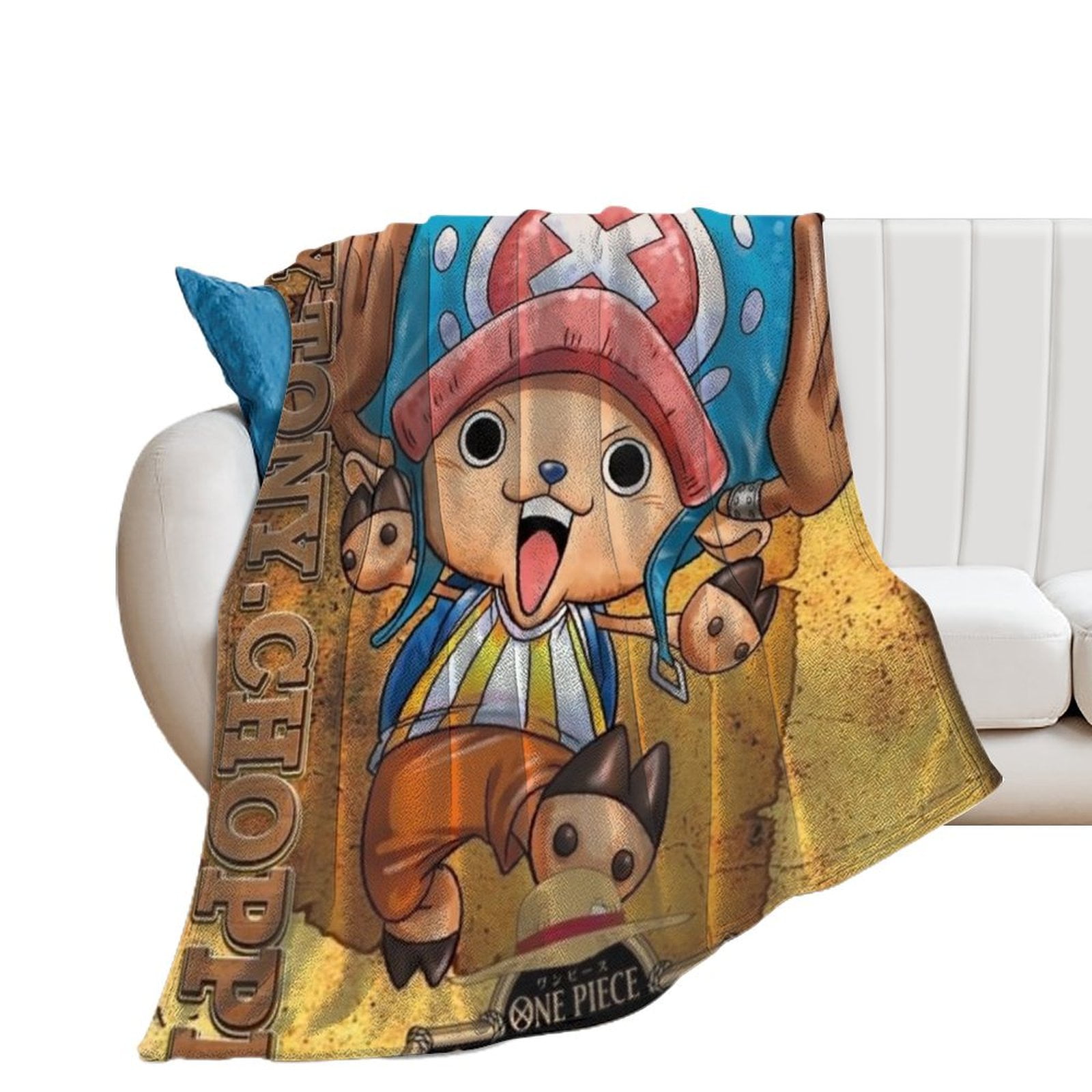 Anime One Piece Chopper Blanket for Bed Sofa Flannel Throw Blanket One ...