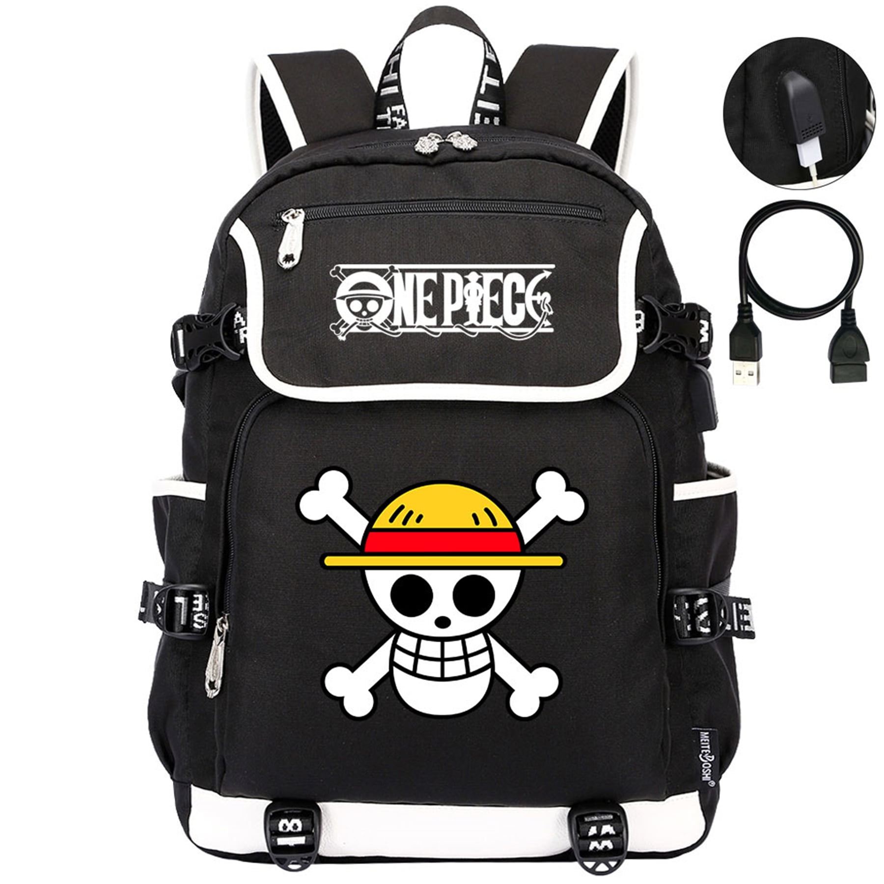 Anime One Piece Classic Backpack,Student Casual Bookbag Large Capacity ...