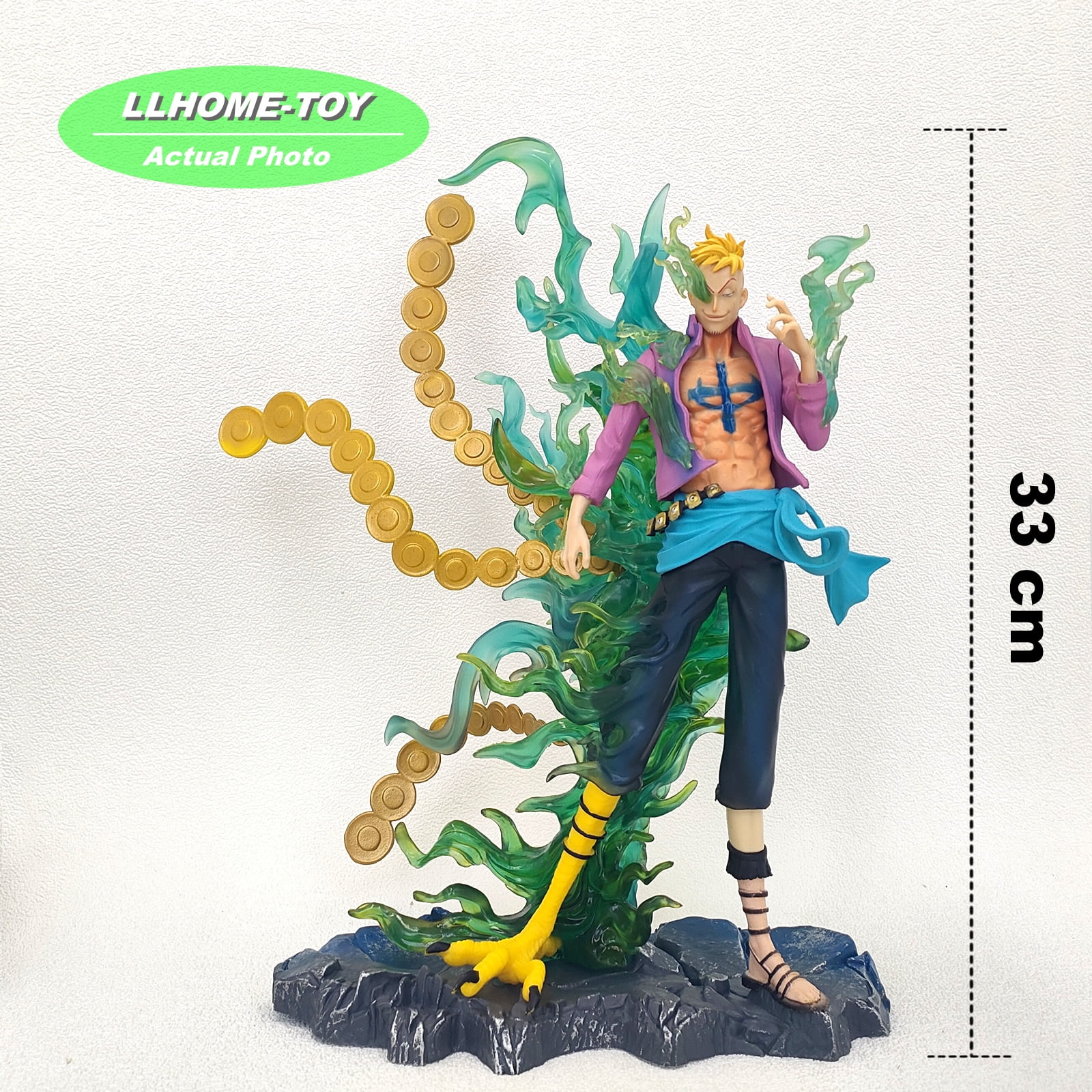 Anime One Piece Emperors Whitebeard Pirates Phoenix Marco Half Figure ...