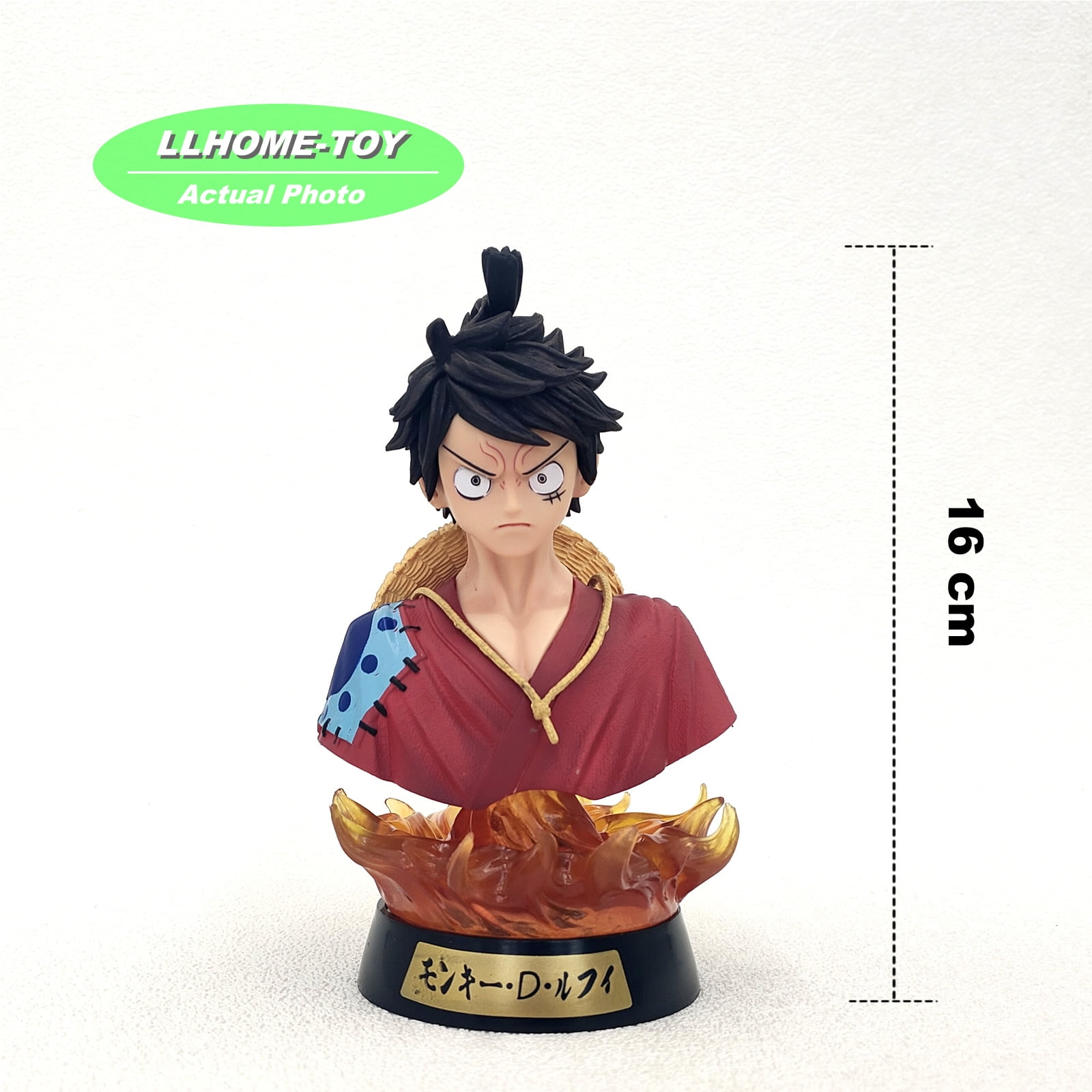 Anime One Piece GK Kimono Monkey D Luffy Head Bust PVC Figure Statue ...